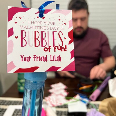 Printable Bubbles of Fun Valentine's Day Tags, Classroom Exchange Cards ...