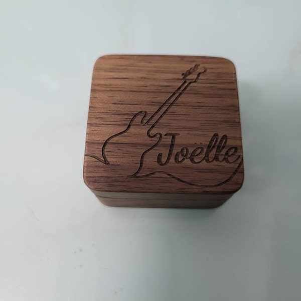 Custom Wooden Guitar Picks Box,personalized Guitar Pick Holder Storage ...