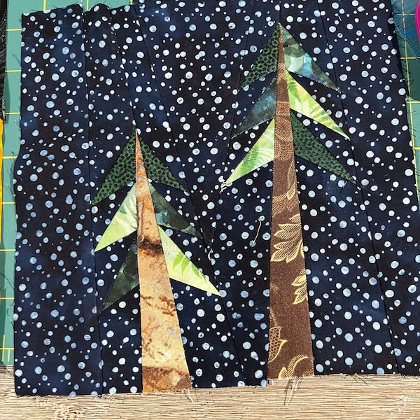 TREES Paper Pieced Block Pattern in PDF - Etsy