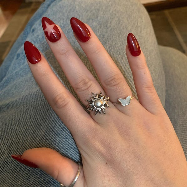 3D Abstract Liquid Texture Silver Chrome Drip French Tip Style Press on ...