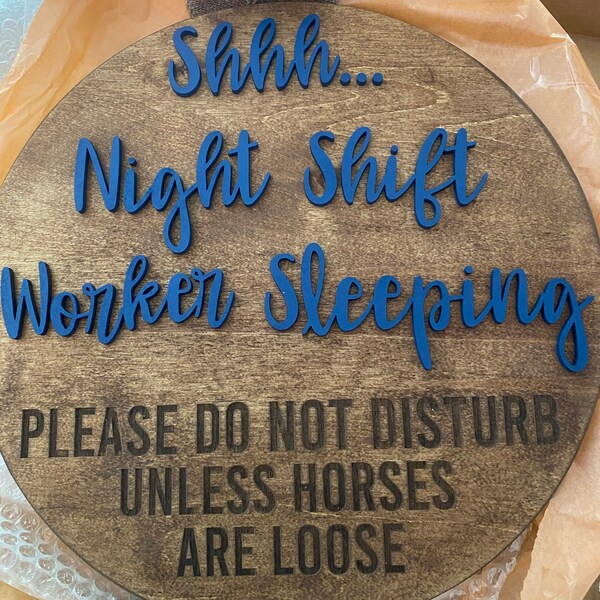 Nurse Sleeping Door Sign, Nurse Sign, Nurse Gift, Nurse Gift Ideas ...