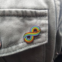 Infinitely Rainbow Pin — Subtle Gay Pride Ally LGBT Infinity Lapel ...