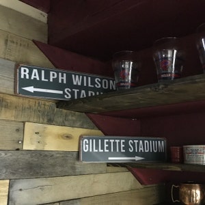 GILLETTE STADIUM Signs, Vintage Style Gillette Stadium Sign, Home of ...