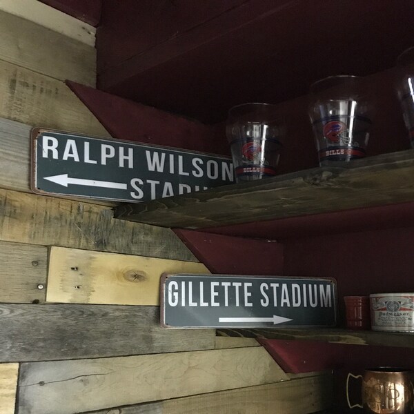GILLETTE STADIUM Signs, Vintage Style Gillette Stadium Sign, Home of ...