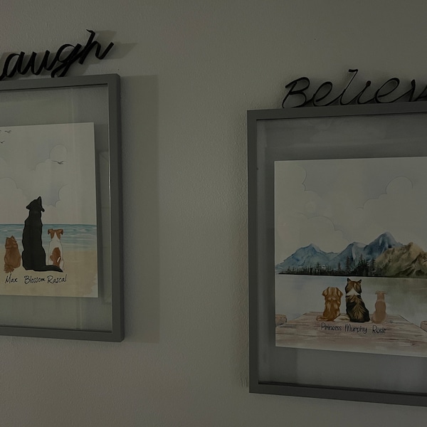 Personalized Dog Gift, Pet Portrait, Dog Lover Gift, Dog Illustration ...