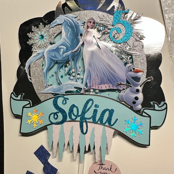 Frozen Cake Topper-frozen 2 Cake Topper-lights Up Frozen Party Package Frozen Inspired Cake ...