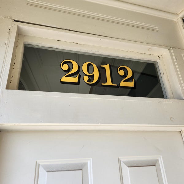 Metallic Gold Transom Numbers Gold Fanlight House Numbers Gold and ...