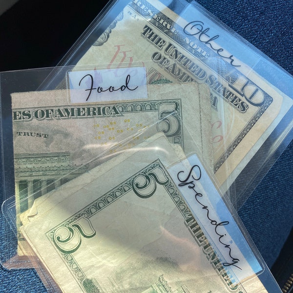 Clear Mini Cash Envelopes Laminated | Personalized Minimalist - Etsy