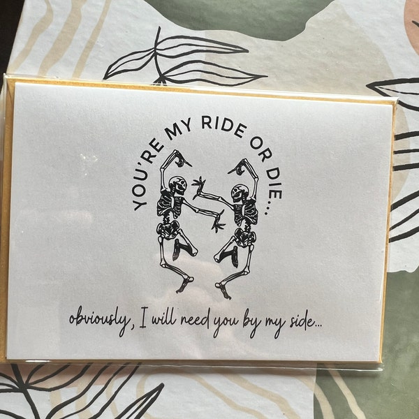 Skull Bridesmaid Proposal Cards Til Death Do Us Part Maid of Honor Best ...