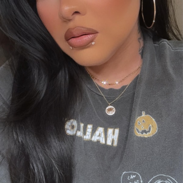 18k Gold Filled Disc Chain Necklace, Sequin Chain Necklace, Round Disc ...