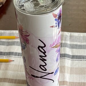 Name Floral Tumbler Name Cup Personalized Name Tumbler Cup - Etsy