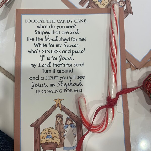 Legend of the Candy Cane Nativity, Card for Witnessing at Christmas ...