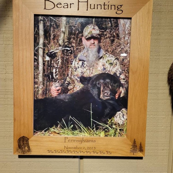 Hunting Frames Bear Hunting Frame Hunting Gift Gift for Hunter Hunting ...
