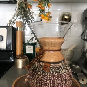 Hand-knit Chemex/bodum Cosy Vegan Coffee Lovers Cozy Gift Black ...