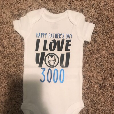 Daddy I Love You 3000 Three Thousand Infant Snap Tee Stark - Etsy