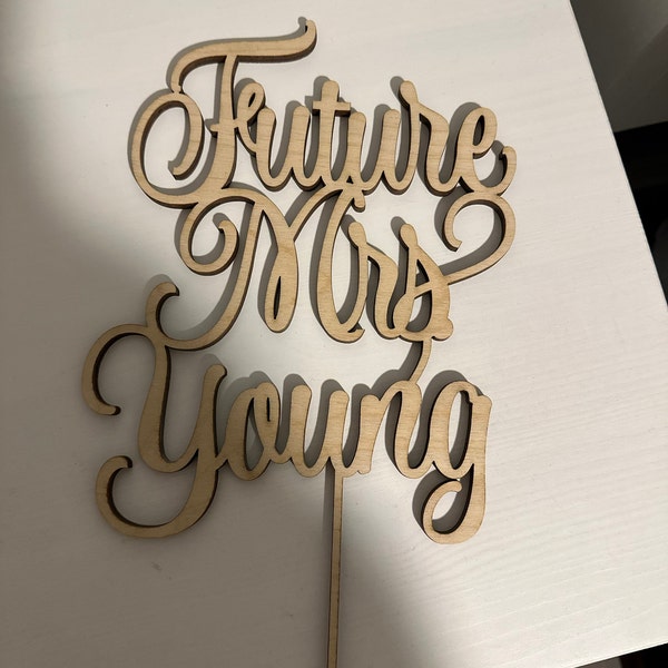 Future Mrs Cake Topper, Bachelorette Cake Topper, Custom Bridal Shower ...