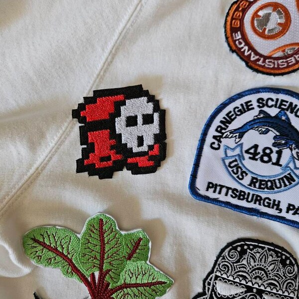 Jawa Patch Pixel Art Star Wars - Shiny Metallic Embroidered Iron On. - Etsy