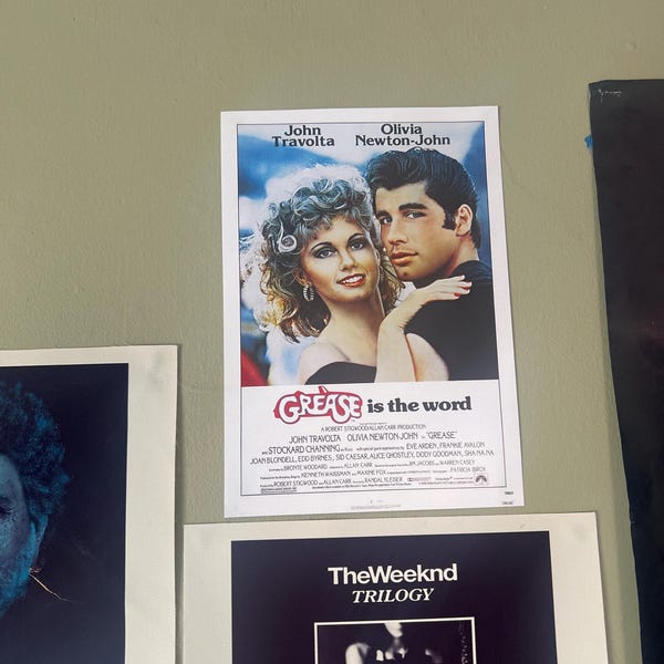 John Travolta Grease Poster | Movie Poster | Movie Prints for Cinema ...