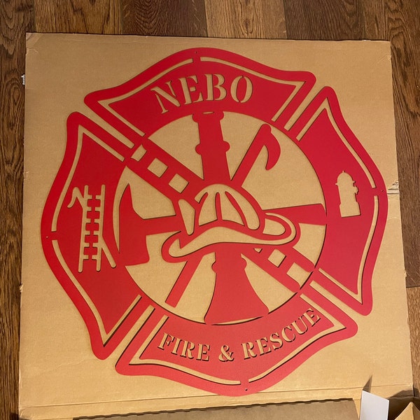 Personalized Fire Department Metal Sign, Firefighter Gift, Fire House ...