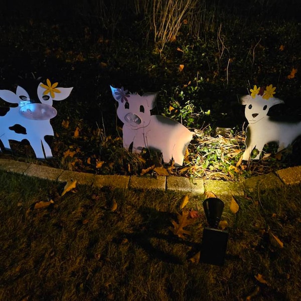 Metal Outdoor Cow Yard Stake/ Cow Farm Decoration/rustic Decoration ...