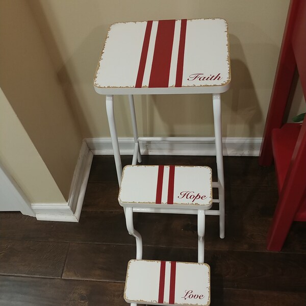 Folding Step Stool. Wood 3-step Ladder. Plant Stand. Bar Stool. Library ...