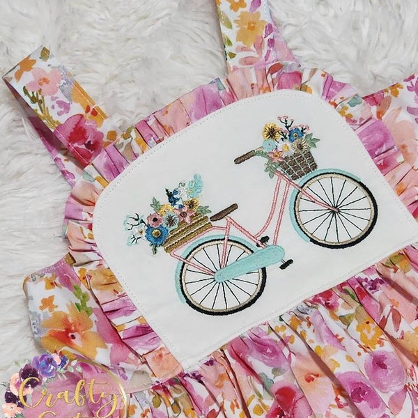 Bike With Flowers Embroidery Design, 4 Sizes, Instant Download - Etsy