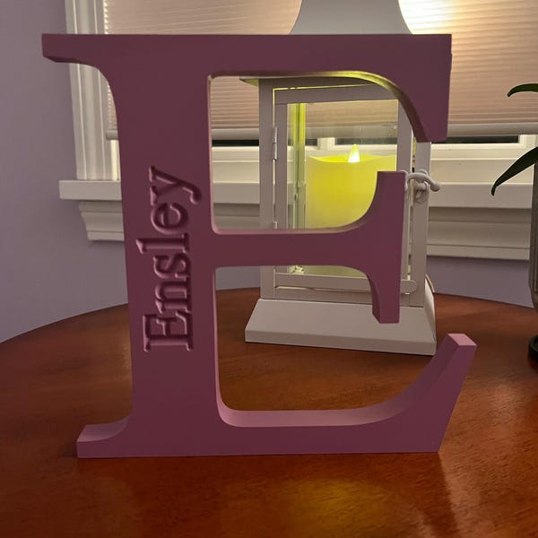 Personalized Wooden Monogram Letter Above Bed Decor - Handcrafted ...