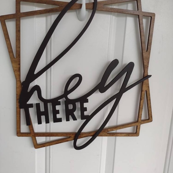 Front Door Sign, Hey There Sign, Front Door Decor, Housewarming Gift ...