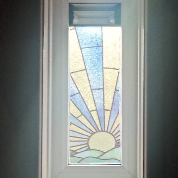 Window Film Stained Glass Stickers Static Cling Frosted Privacy Print Sun,mosaic for Window Door ...