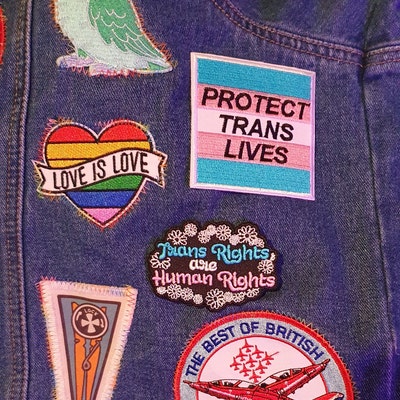 Protect Trans Lives Embroidered Patch / Vegan Adhesive / LGBT Queer ...