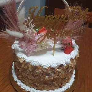 Love Cake Topper/palm/dried Palm Topper/pampas/cake | Etsy