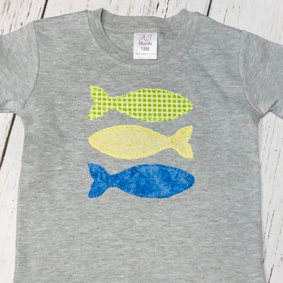 Fish Applique Design, 3 Fish Applique Design, Summer Fish Applique ...