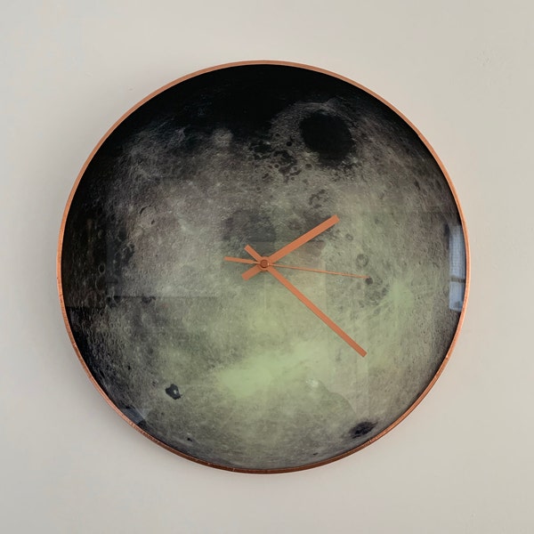 Moon Eclipse, Celestial Clock, Lunar Wall Decor, Wall Clock, Glow in ...