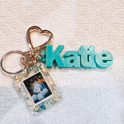 Personalized Photo Heart Keychain customize W/your Photo, Resin Photo ...