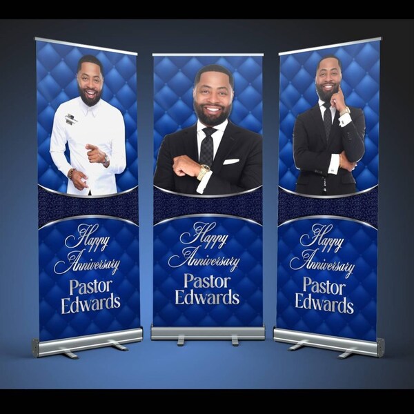COMBO BANNER SET, 3 Retractable Banners, Custom Banners, Baby Shower ...
