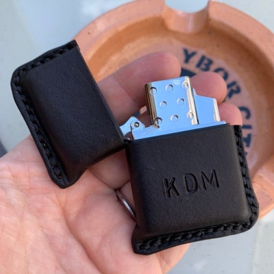 ZIPPO Lighter With Leather Key Fob Case - Etsy