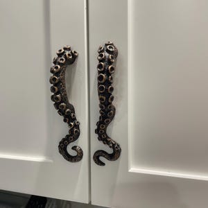 Octopus Door Pull, Nautical Knobs, Kitchen Cabinet Hardware, Kraken ...
