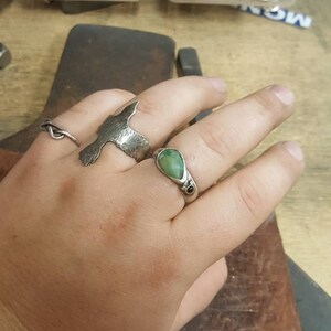 Roots Stack One Ring. Monogram Initial Stack Sterling - Etsy