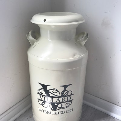 Milk Can Decal, Monogram Vinyl Decal, Vinyl Decal for Flower Pot, Farm ...