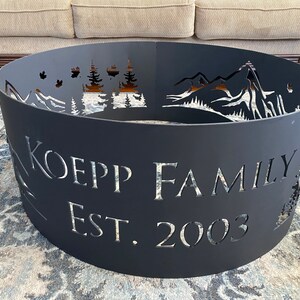 Personalized Fire Pit Rings Fire Pit Custom Fire Pits Outdoor Home ...