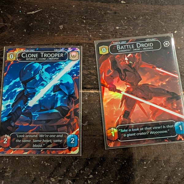 Battle Droid // Clone Trooper variant 2 Token Alter Star Wars Unlimited ...