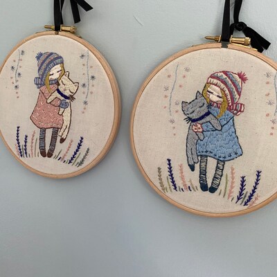 Kitty Hand Embroidery Pattern PDF - Etsy