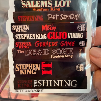 Horror Book Stack Vinyl Sticker Horror Book Stickers Stephen King ...