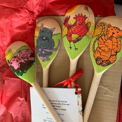 Set of 6 Nursery Rhyme Story Spoons. Choose Any 6 From 24 Designs ...