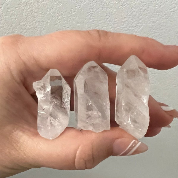 3 LARGE Clear Quartz Points Crystals Large 1" to 1.5" (crystal Points ...