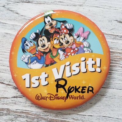 Custom Walt Disney World Button 1st Visit Add Your Own Text - Etsy
