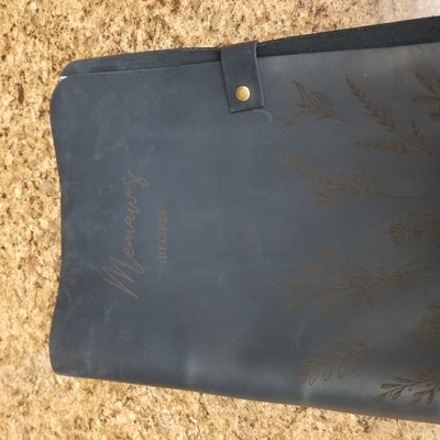 Leather Recipe Book Personalized Cookbook Binder Blank Recipe - Etsy