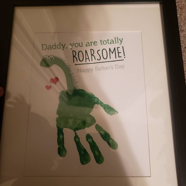 Handprint Art / Daddy You Are Totally Roarsome / Kids Handprint Craft ...