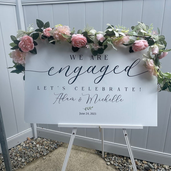 Engagement Sign, Engagement Welcome Sign, Engagement Party Sign ...
