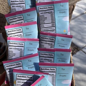 Valentine's Nutrition Facts - Etsy